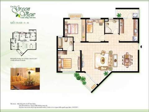 Green View apartment for rent in District 7, HCMC