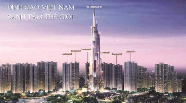 Landmark 81 Tower project located at Binh Thanh District