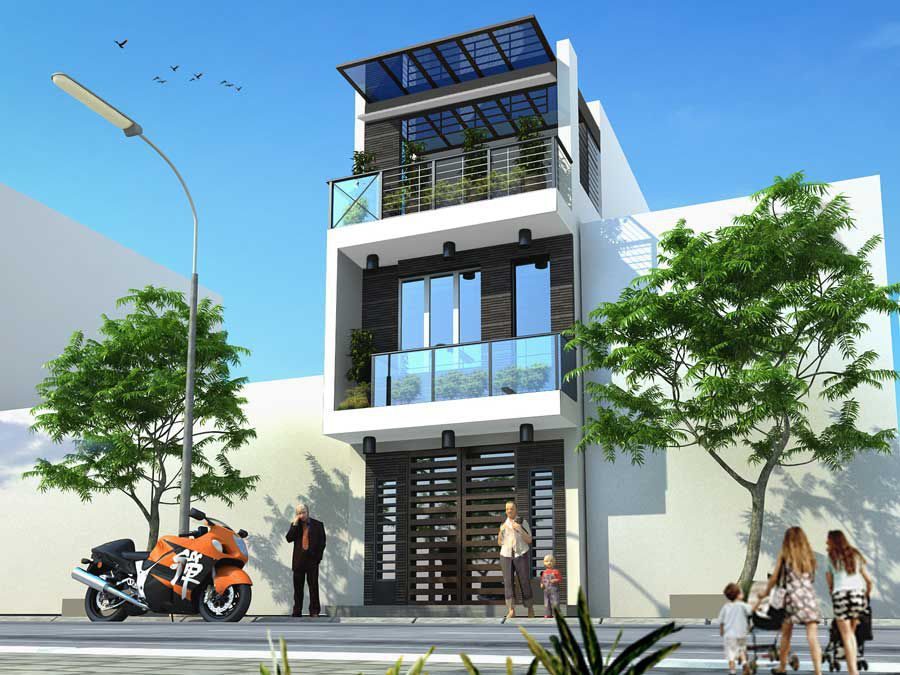 The design of the beautiful 2 storey house is simple but still beautiful